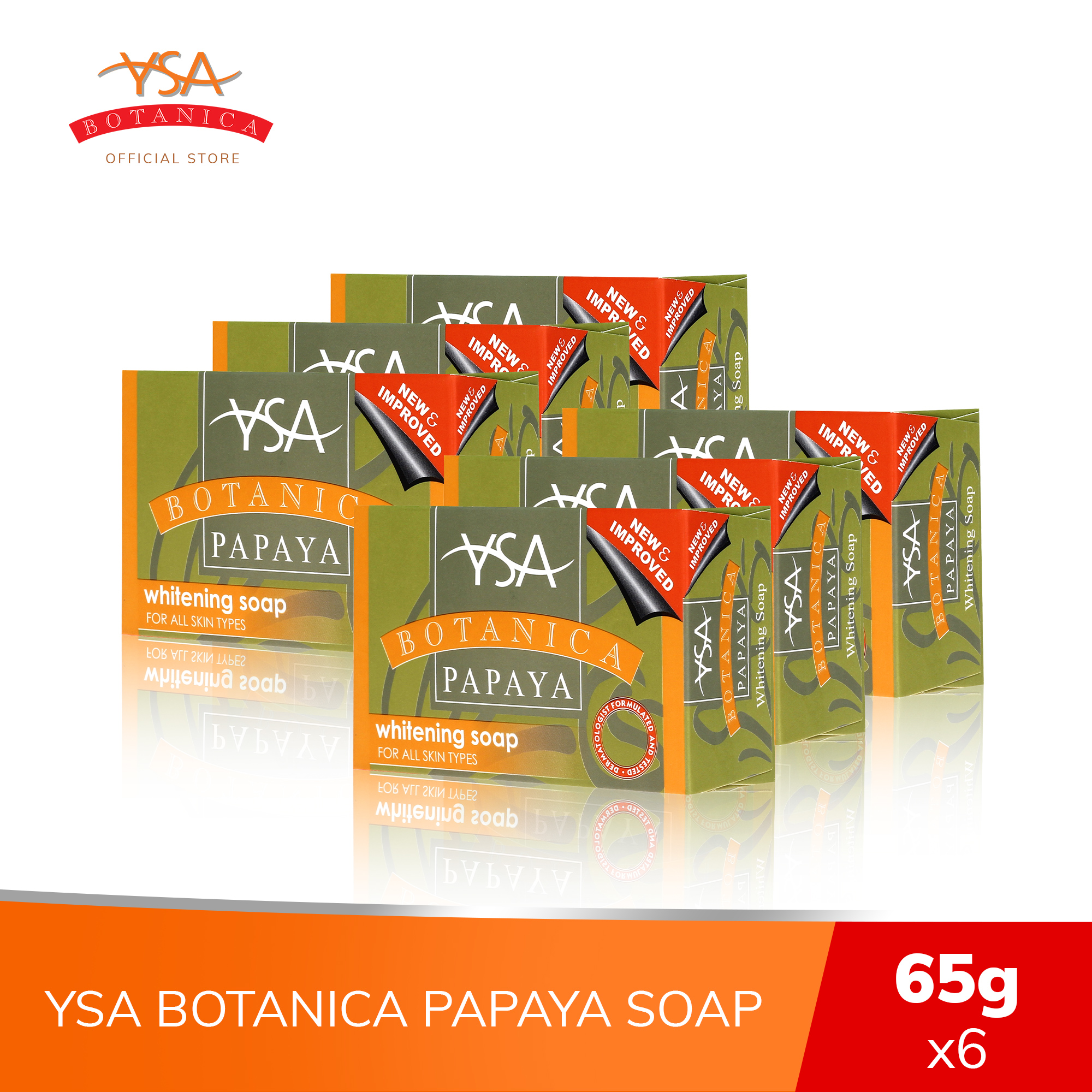 YSA Botanica Papaya Soap 65g Bundle of 6 | Lazada PH