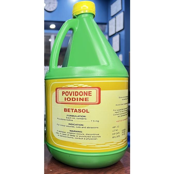 COD Povidone Iodine Betasol 1 Liter and 1 Gallon 10 and 7.5 | Lazada PH