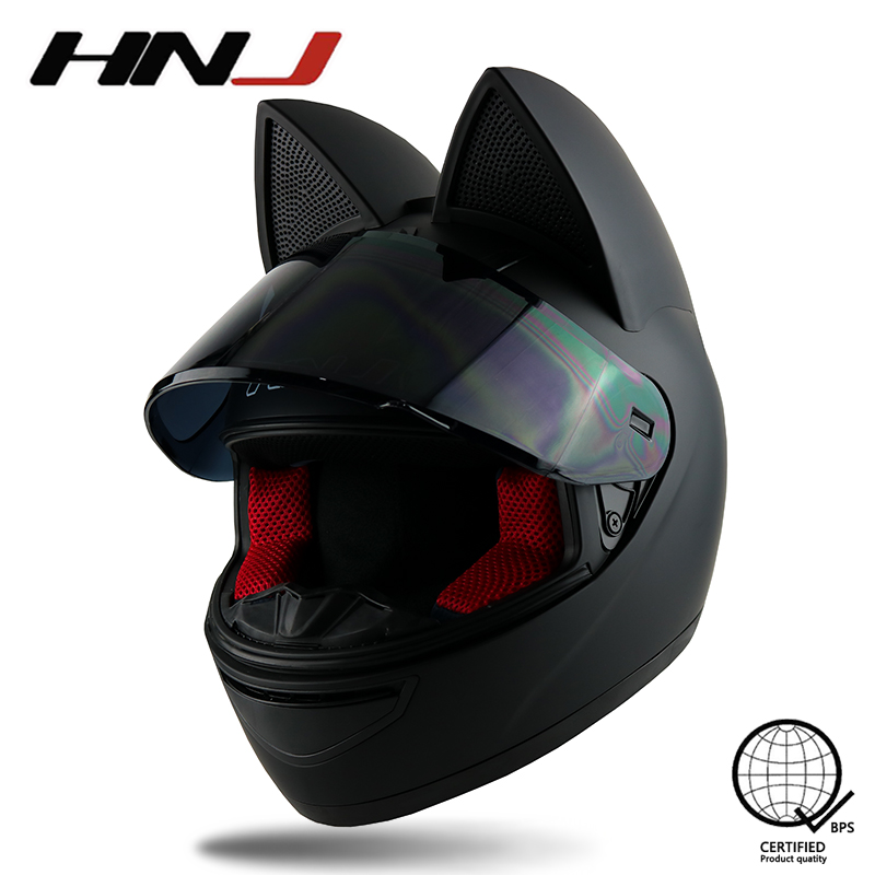 HNJ 902 Cat motorcycle Helmet full face smoke visor helmet and cat ...