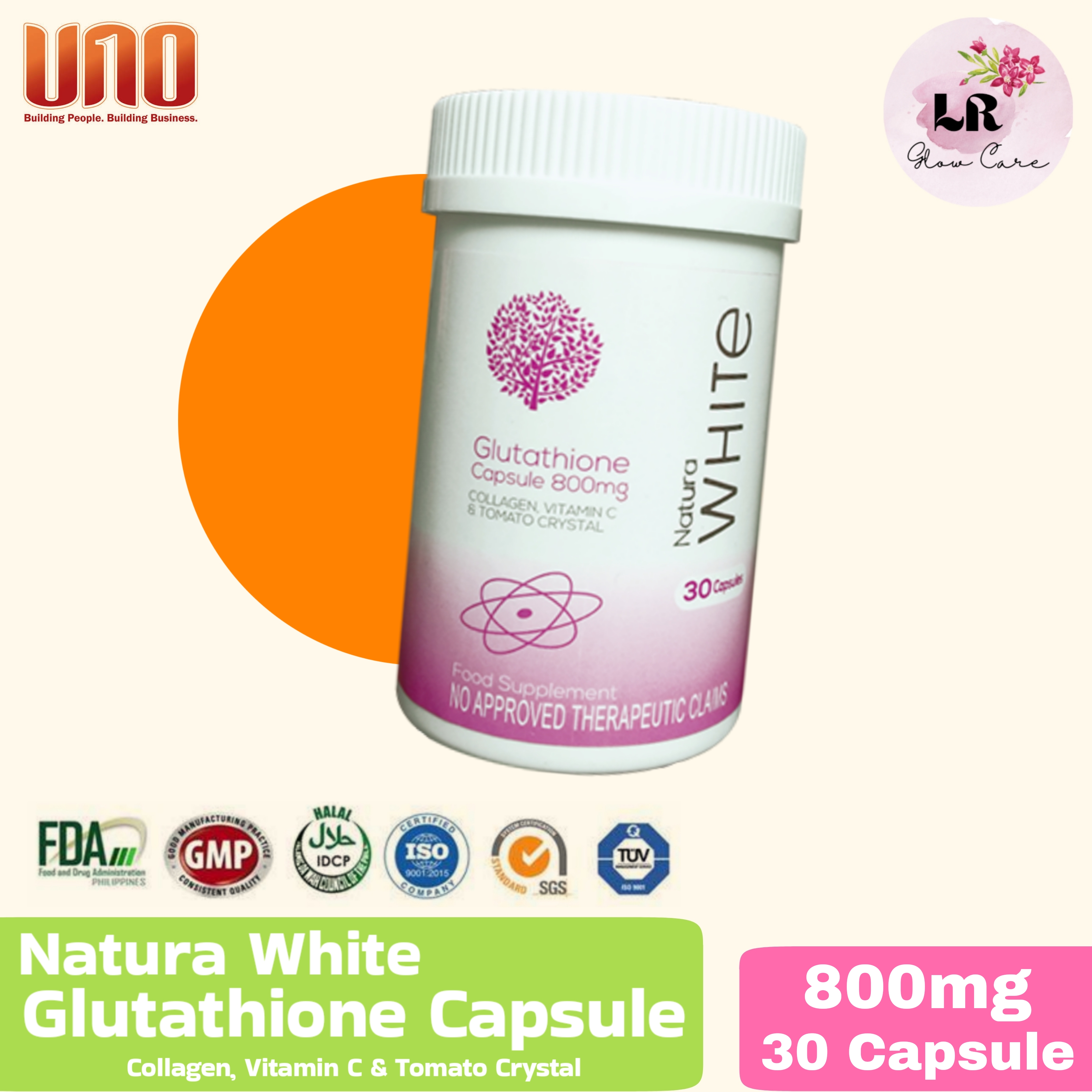 Natura White Glutathione Food Supplement Capsule 30 pcs Capsule 800mg ...
