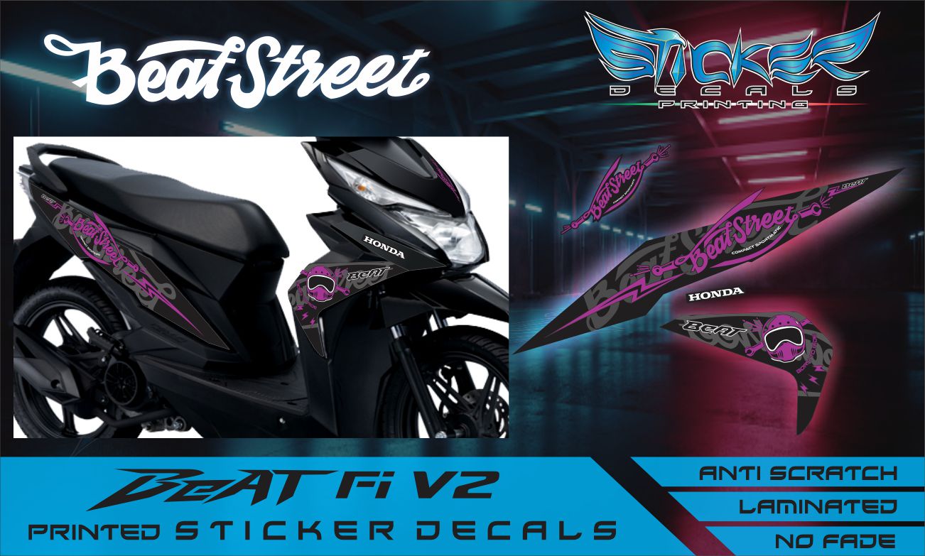 (BeatStreet2) Honda Beat Fi v2 Sticker Decals | Lazada PH