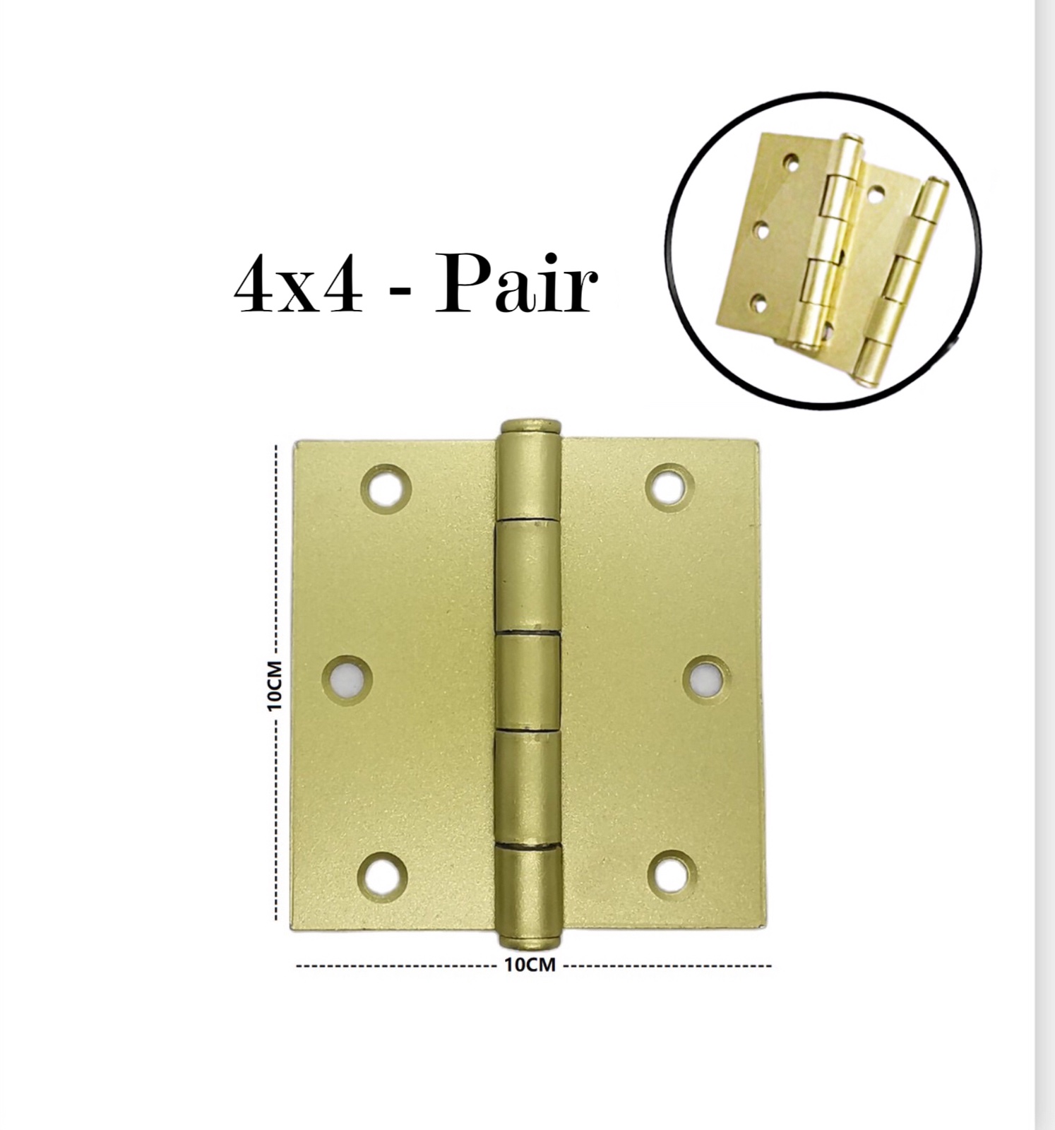 BISAGRA/Door Hinges Steel Brass with Screw (Pair) 3x3 & 4x4 | Lazada PH
