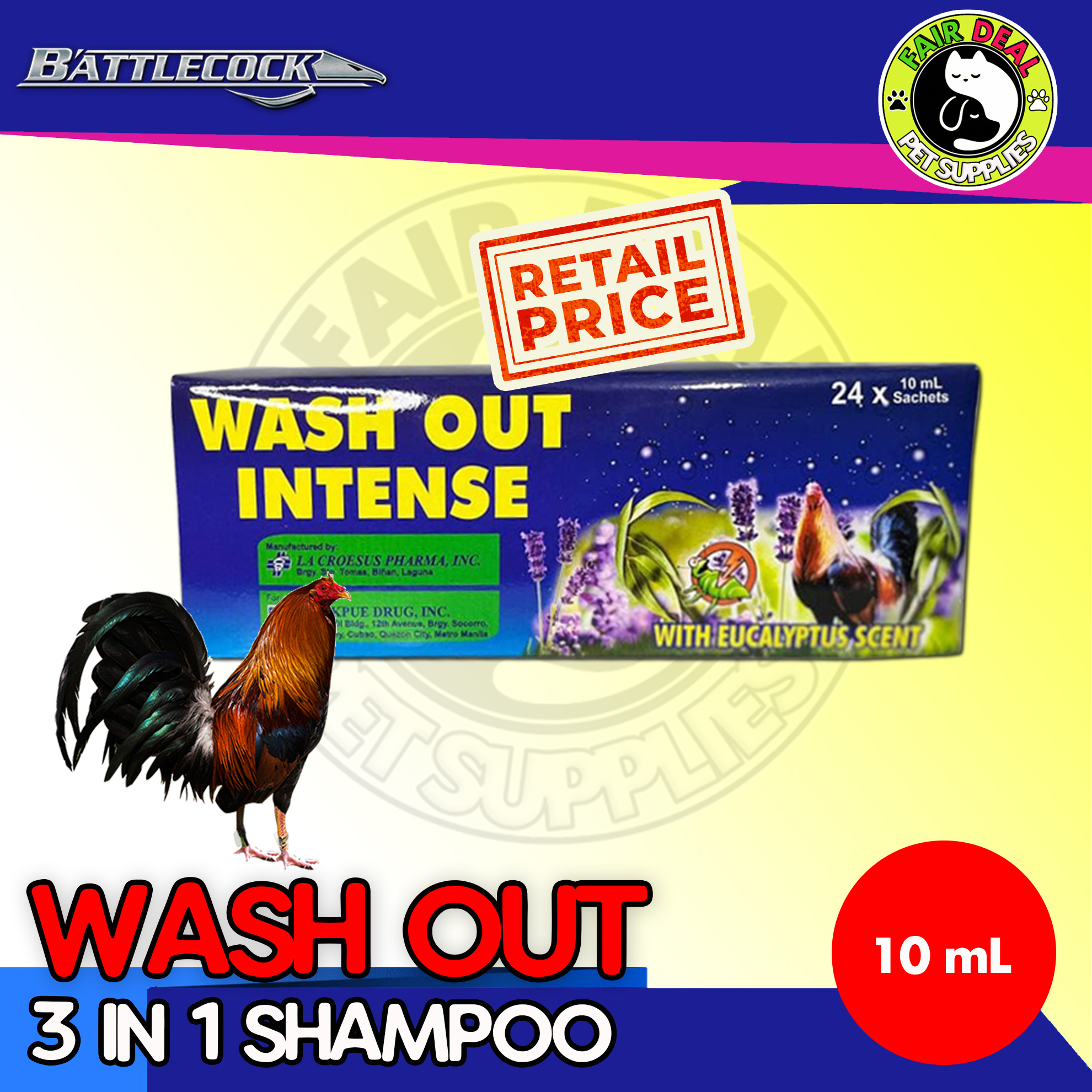 WASH OUT INTENSE Anti-lice Gamefowl Shampoo RETAIL (10ml) | Lazada PH