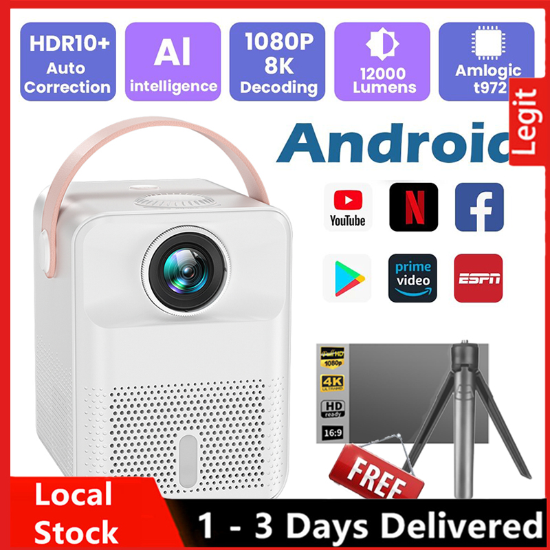 [Free 1*Tripod+Projector Screen] isinbox Smart Projector Mini Portable ...