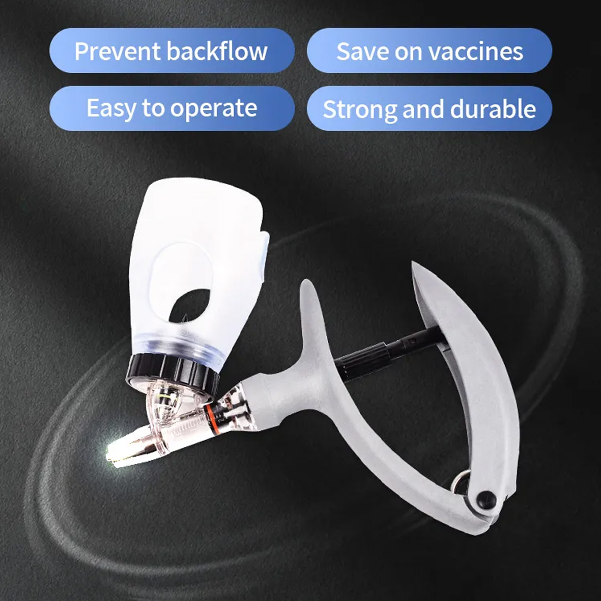 2ML Continuous Syringe Injector Automatic Pig Syringe Gun Injector ...