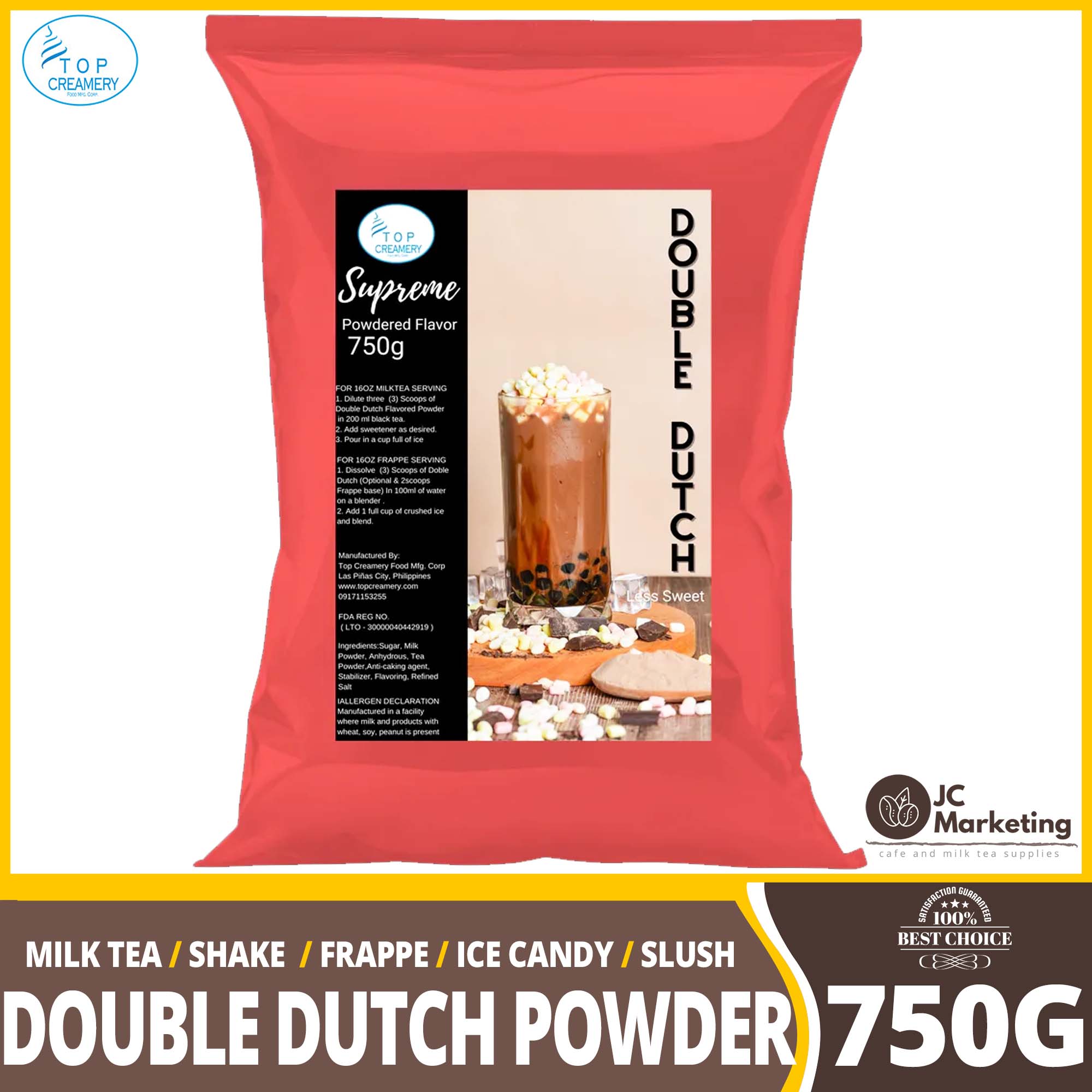 Top Creamery™ Supreme Double Dutch Powder 750g Can Use for Milk Tea ...