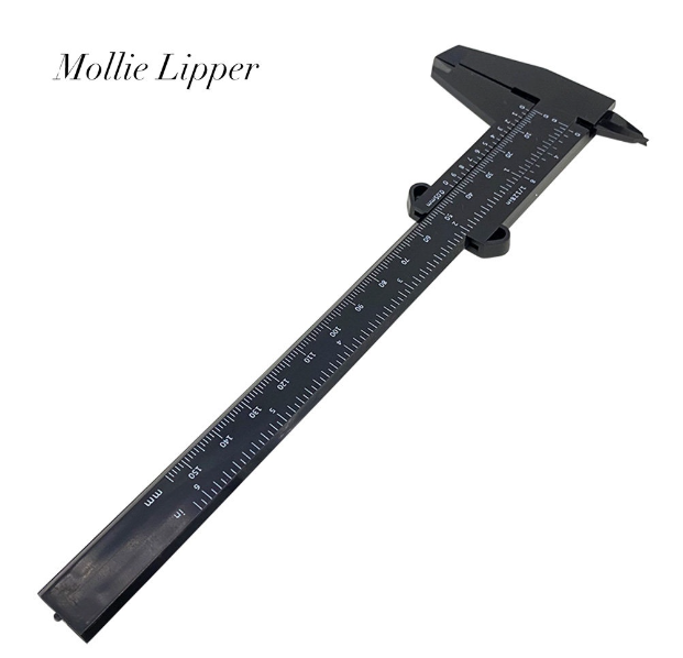150MM Plastic Eyebrow Measuring Vernier Caliper Tattoo Caliper Ruler ...