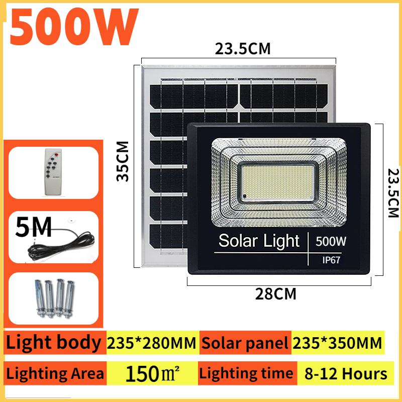 Solar light 500W LED outdoor waterproof Lamp solar flood light with ...