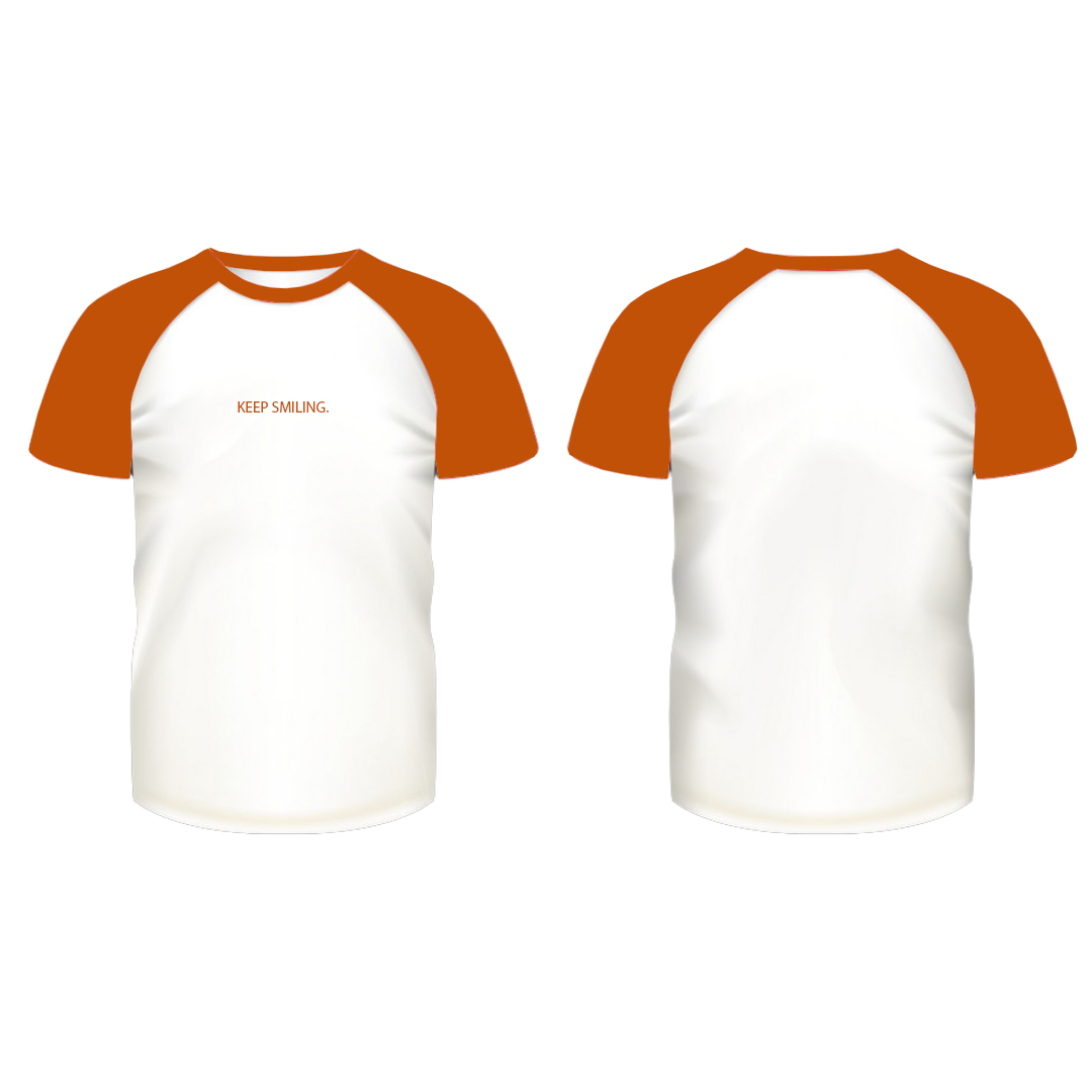 TEETOPS Official (Orange Raglan) White Statement Shirt | Lazada PH