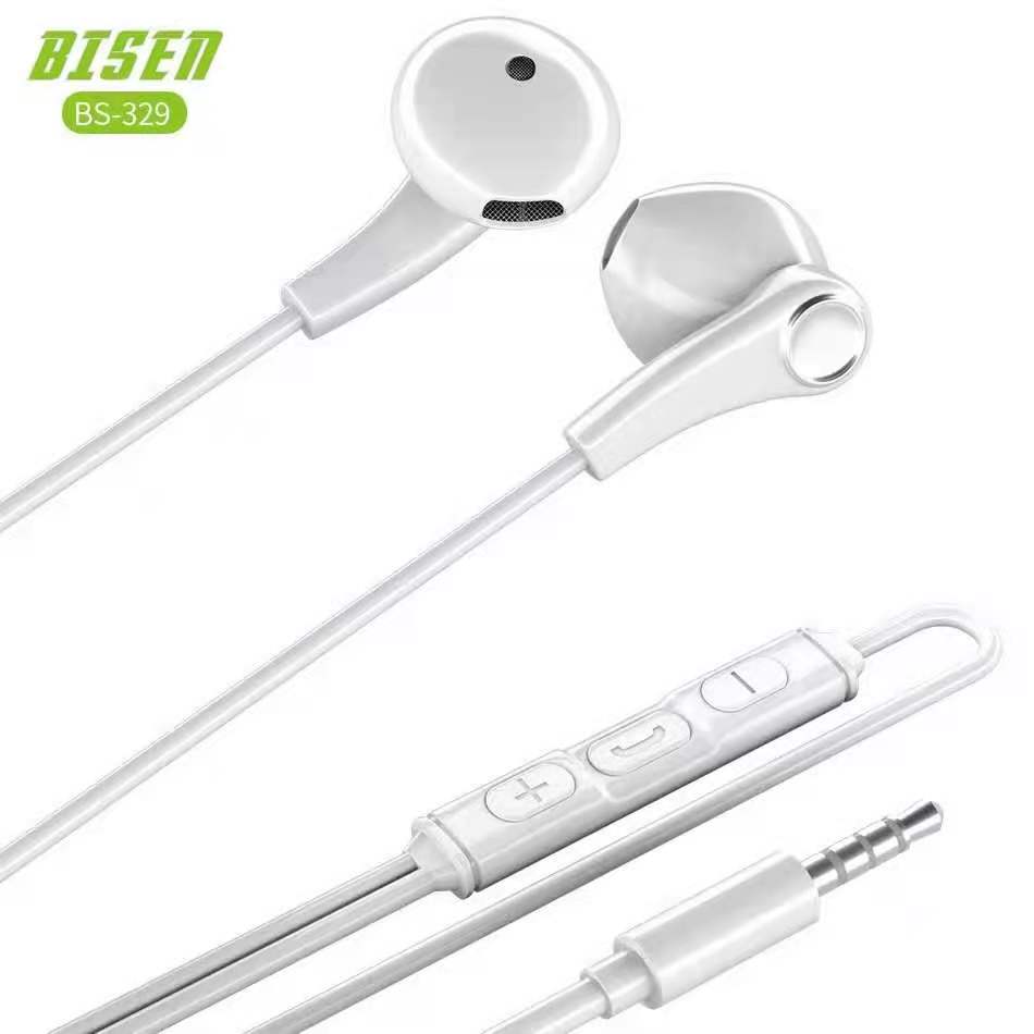BISEN BS329 Earphones 3.5mm Jack Universal Earphone sprots headphones ...