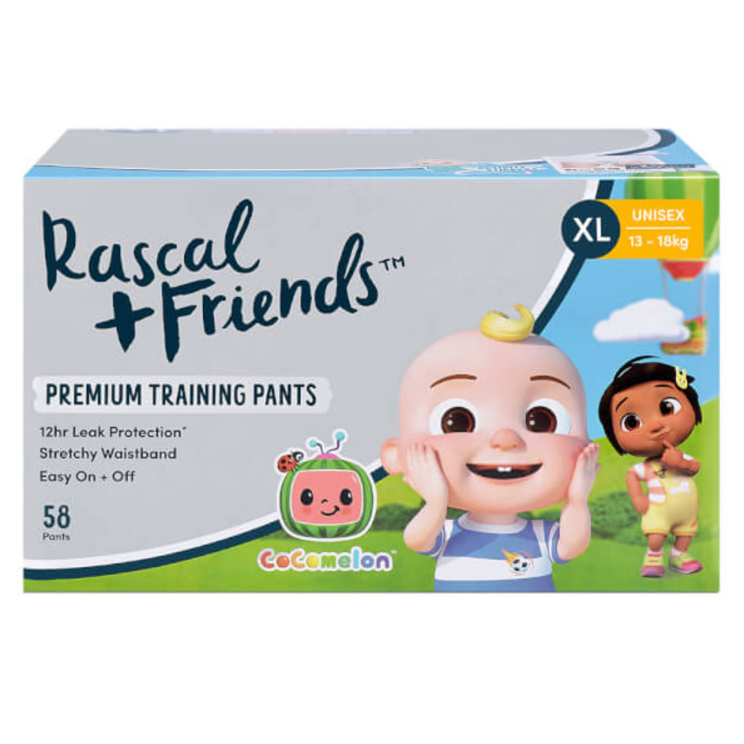 Rascal + Friends Cocomelon Diapers Box (XL, 13-18kg, 58 pieces) | Lazada PH