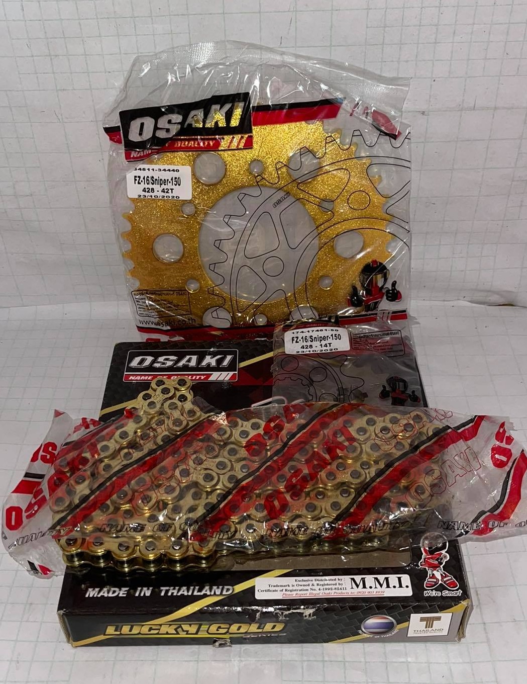 OSAKI REVO LUCKY GOLD SPROCKET SET SNIPER 150/FZ | Lazada PH
