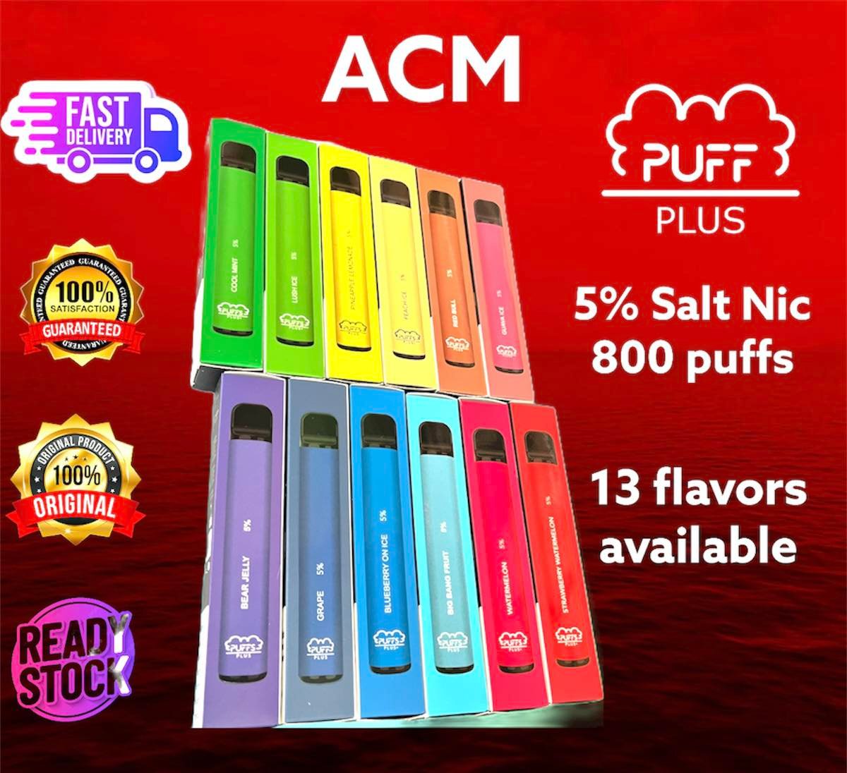 Puff Plus bar smoke vapers full set（800 Puffs) Disposable pod Device ...
