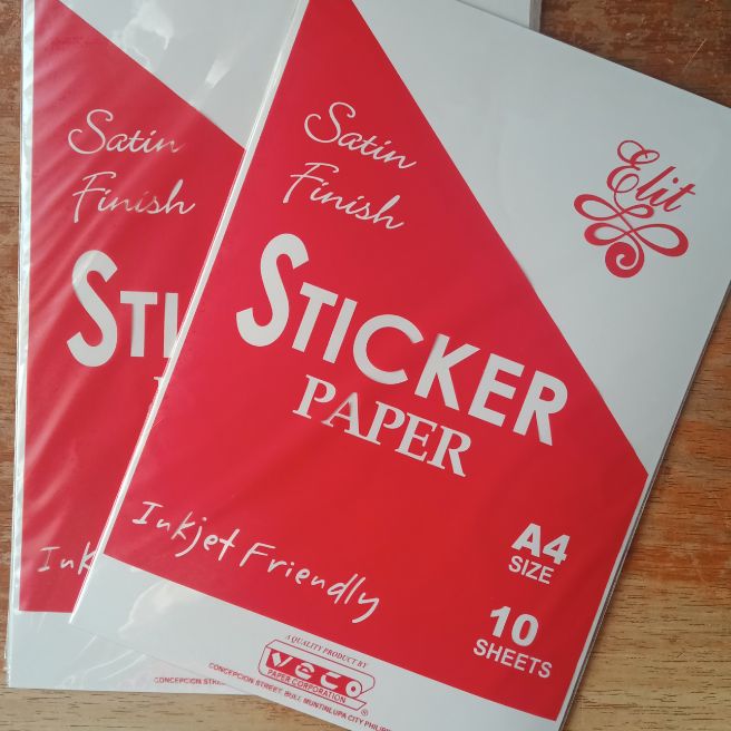 2-pack Veco Sticker Paper, A4 Size - Satin Finish | Lazada PH