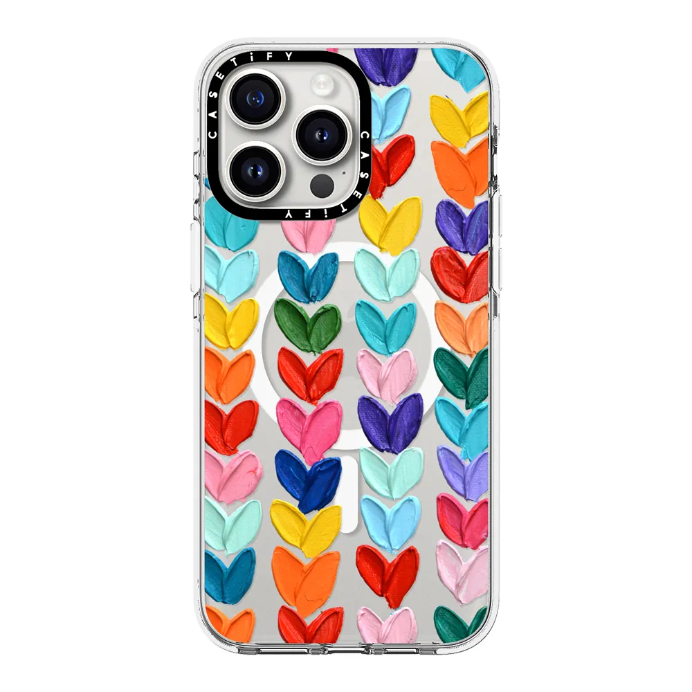 New CASETiFY Hearts Crystal Clear Case with Magsafe for iPhone 15 Pro ...