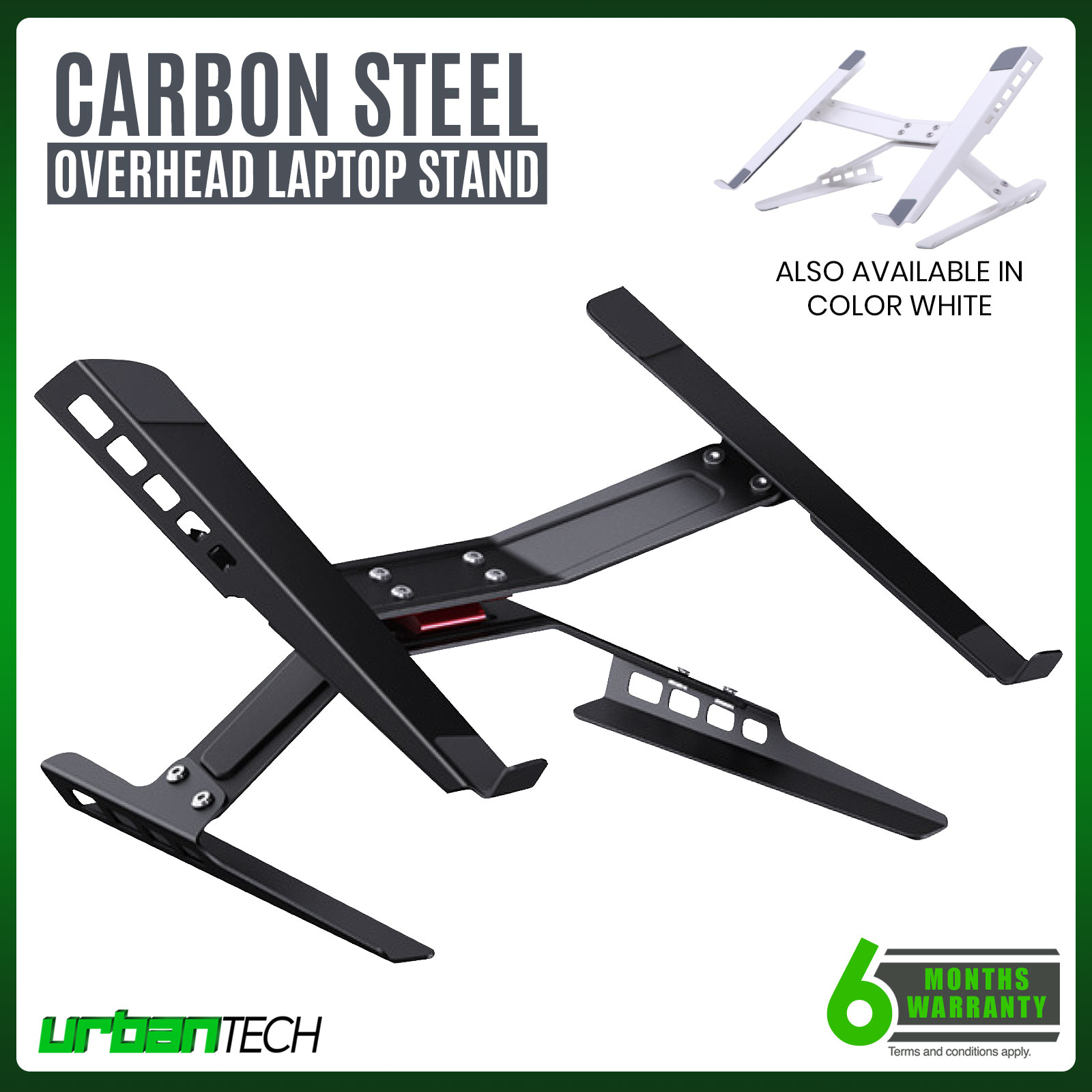 Carbon Steel Laptop Stand Overhead Laptop Riser Adjustable Laptop Dock ...