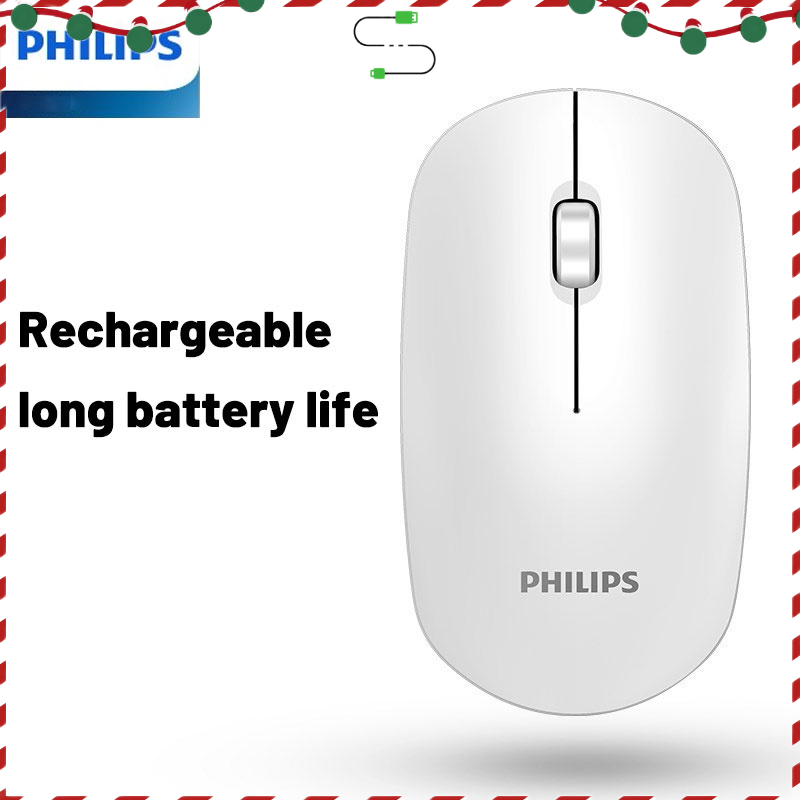 Philips M315 (SPK7315) Wireless Rechargeable Mouse Gaming Mouse, 1600 DPI, 2.4 GHz with USB ...