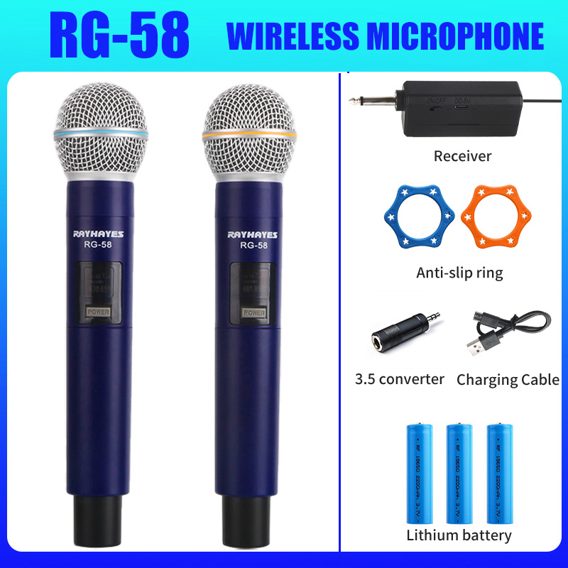 RAYHAYES Wireless Microphone charging microphone 1200mA rechargeable ...