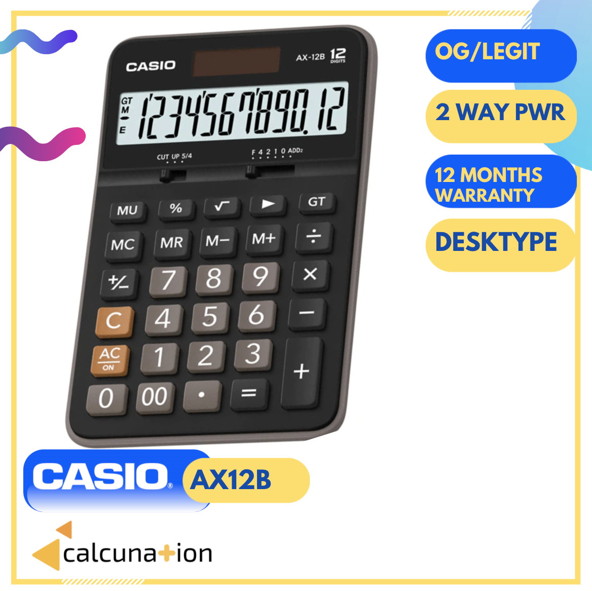 CASIO AX12B VALUE SERIES DESKTOP CALCULATOR | Lazada PH