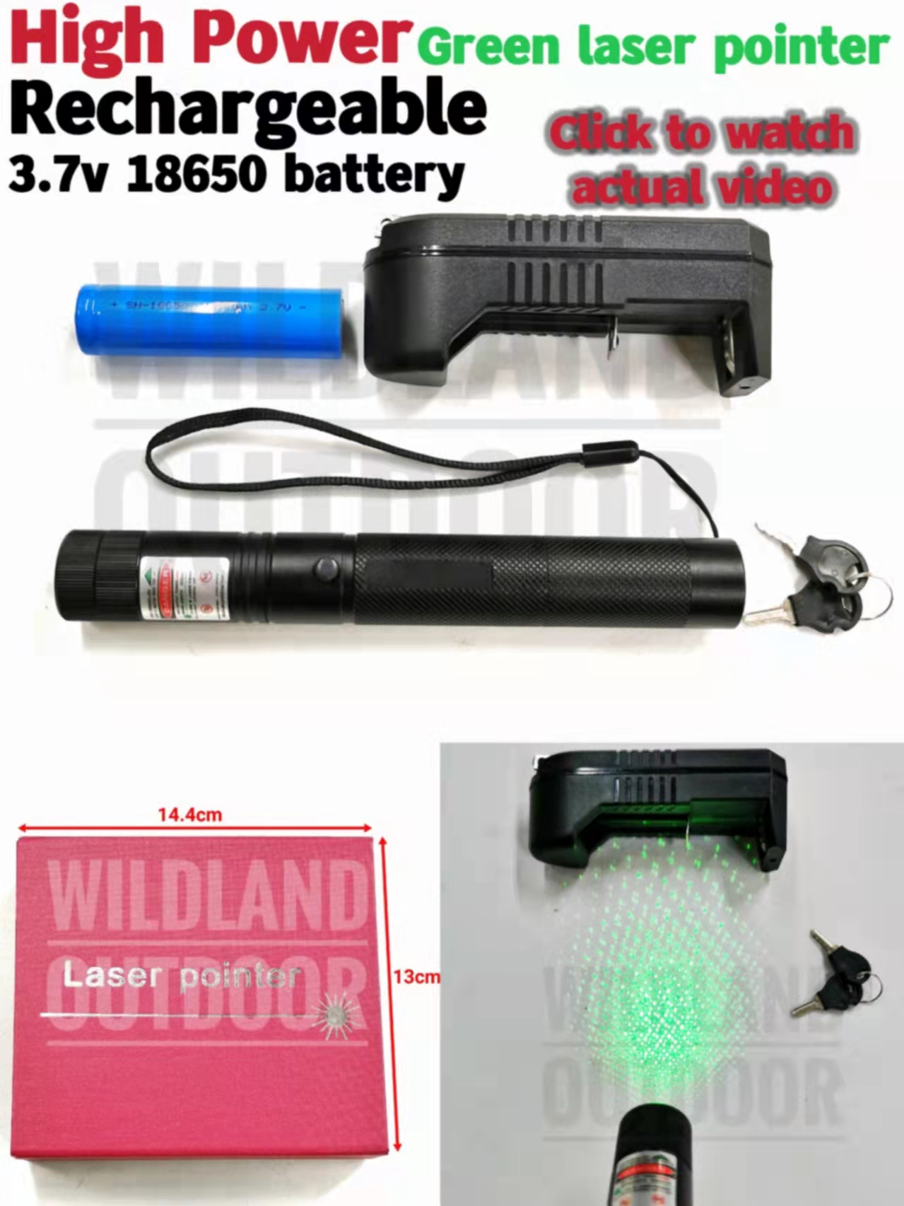 wildland measuring point laser Strong power Military 100w 10000m 532nm ...