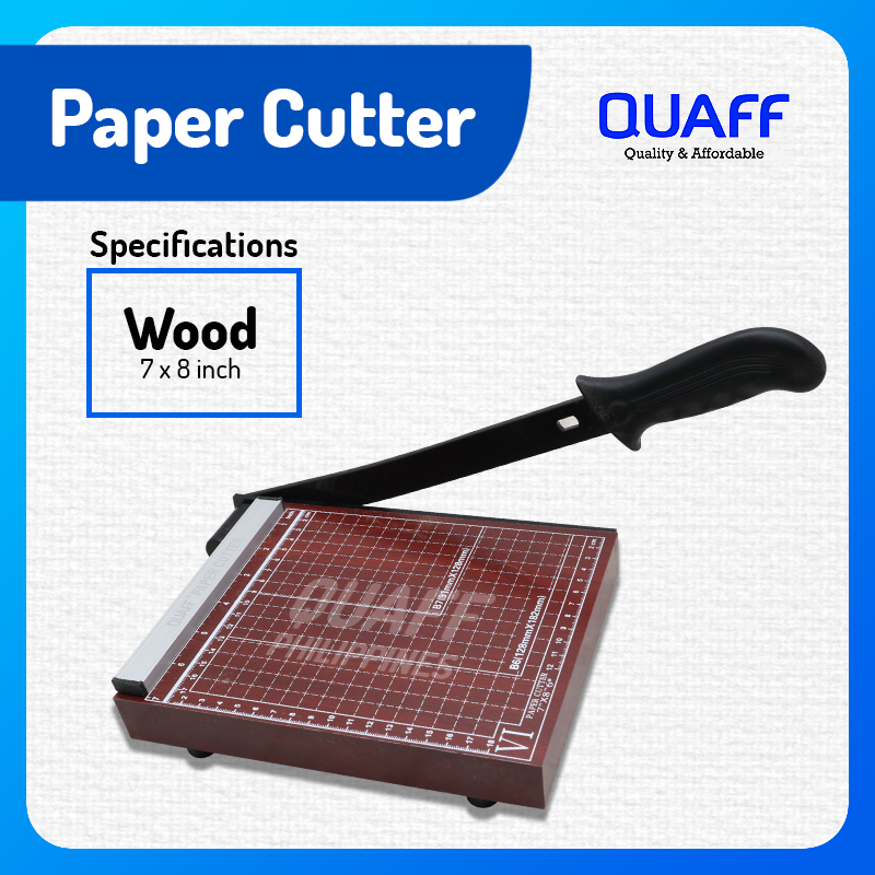 QUAFF Paper Cutter A5 size 7x8 || Metal Base / Wood Base | Lazada PH