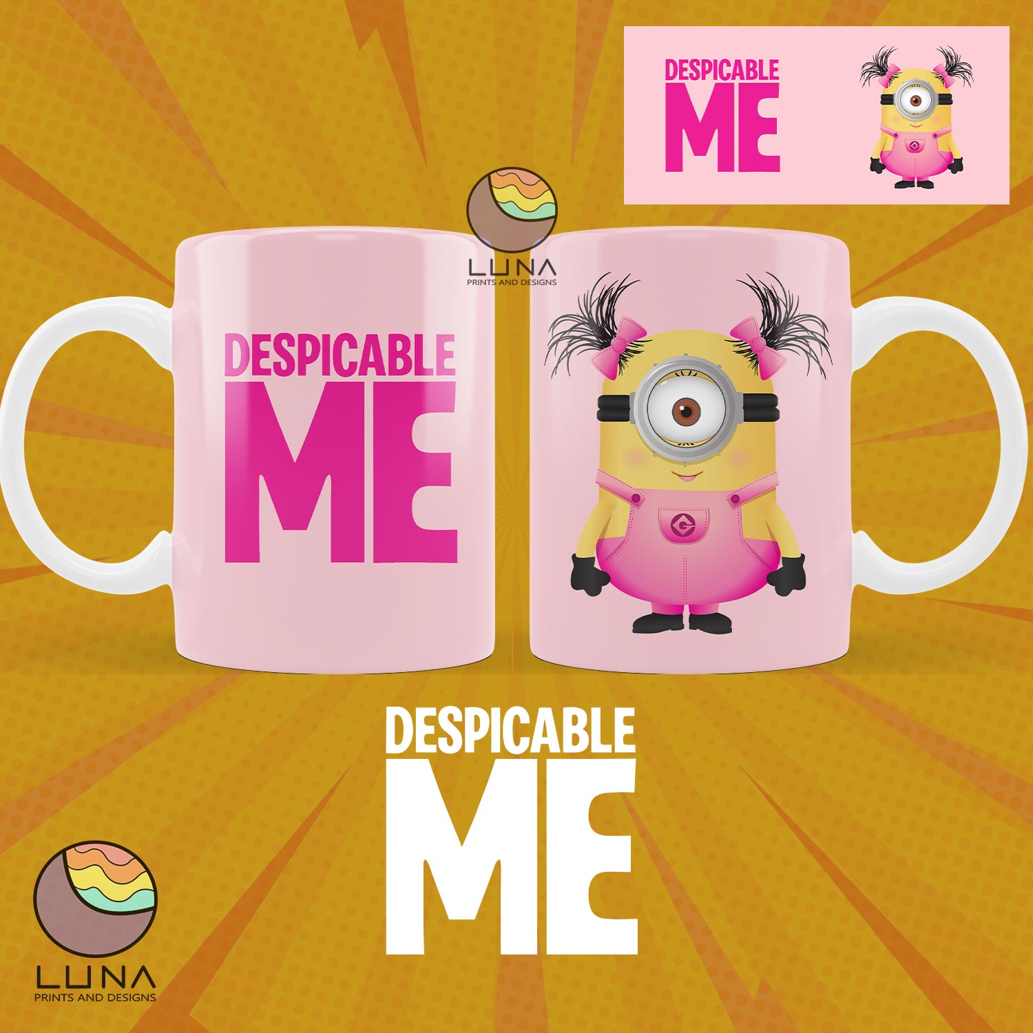 Despicable Me Mug Collection (Minions, Gru, Agnes) - The Luna Merch ...