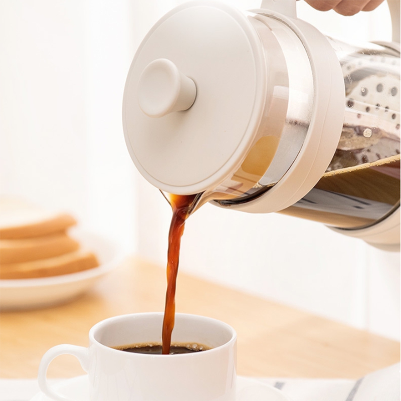 French Press Coffee Maker, White Coffee Presses Tea Makers with ...