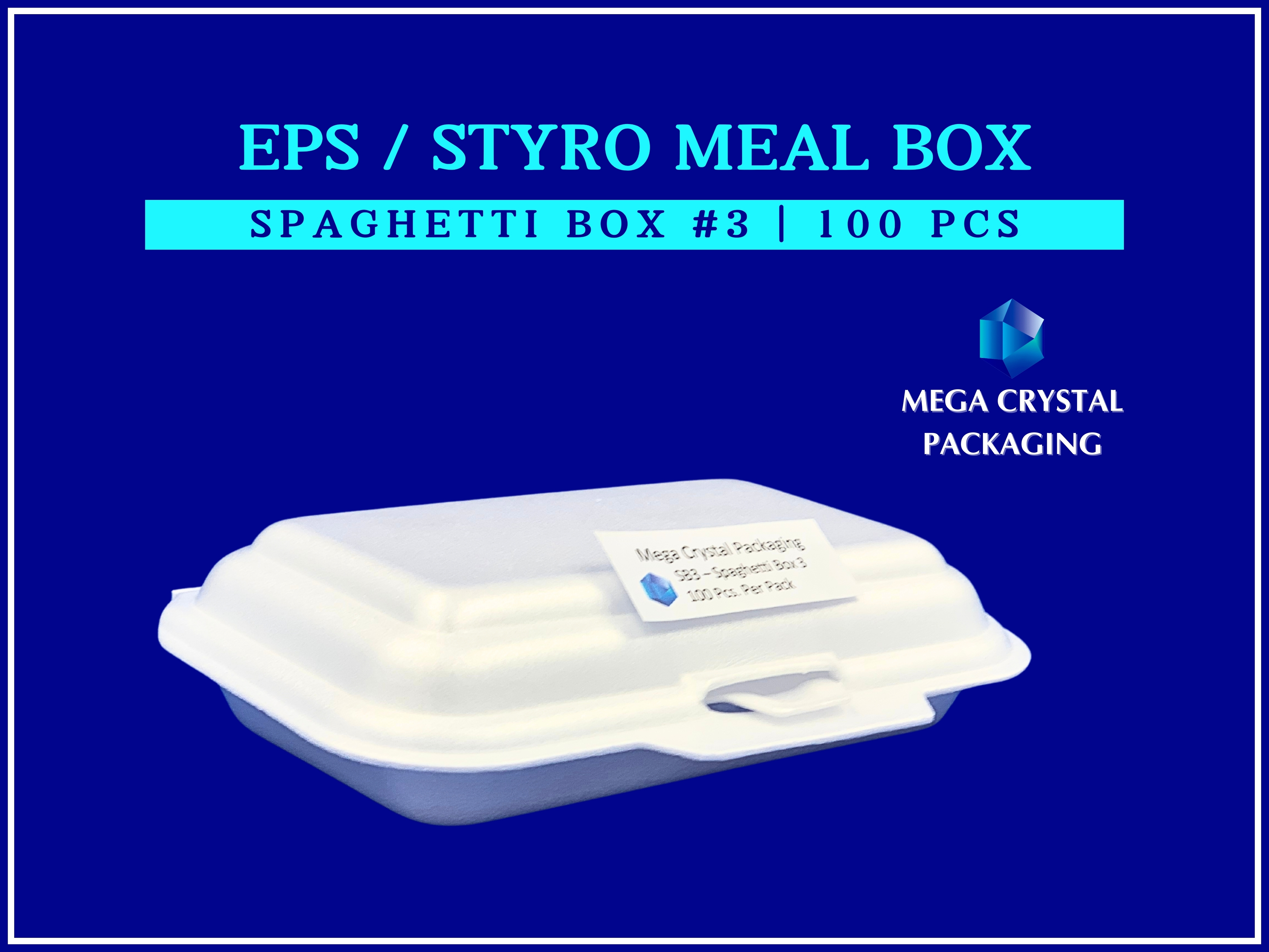 [ 100 Pcs ] Styro / Disposable Spaghetti Box # 3 | Lazada PH