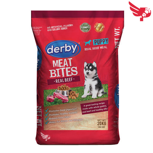 DERBY PUPPY 20KG Meat Bites – Real Beef Meal - DRY DOG FOOD 20 KG ...