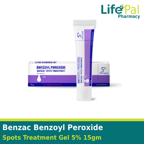 Benzac Benzoyl Peroxide Spots Treatment Gel 5% 15gm [Anti-Acne / Pimple ...
