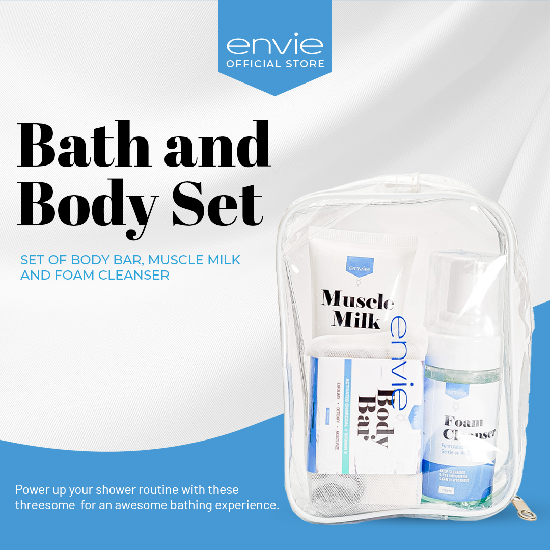 Envie Bath and Body set for Men Exfoliation, Deep Cleansing, and ...