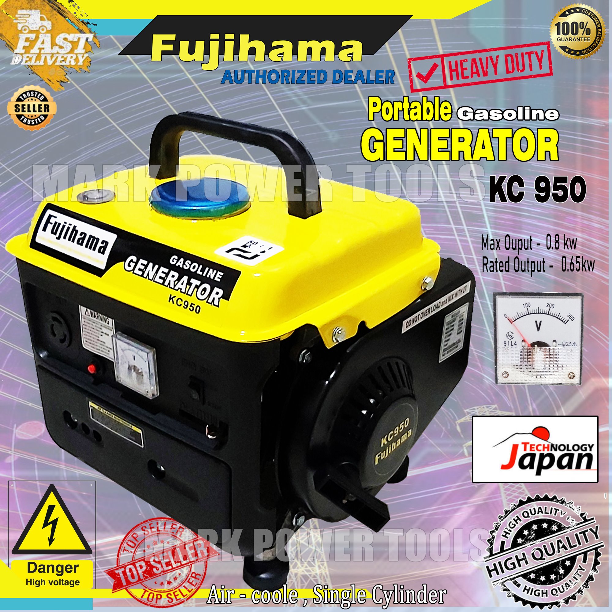 Fujihama KC950 Portable Gasoline Generator | Lazada PH