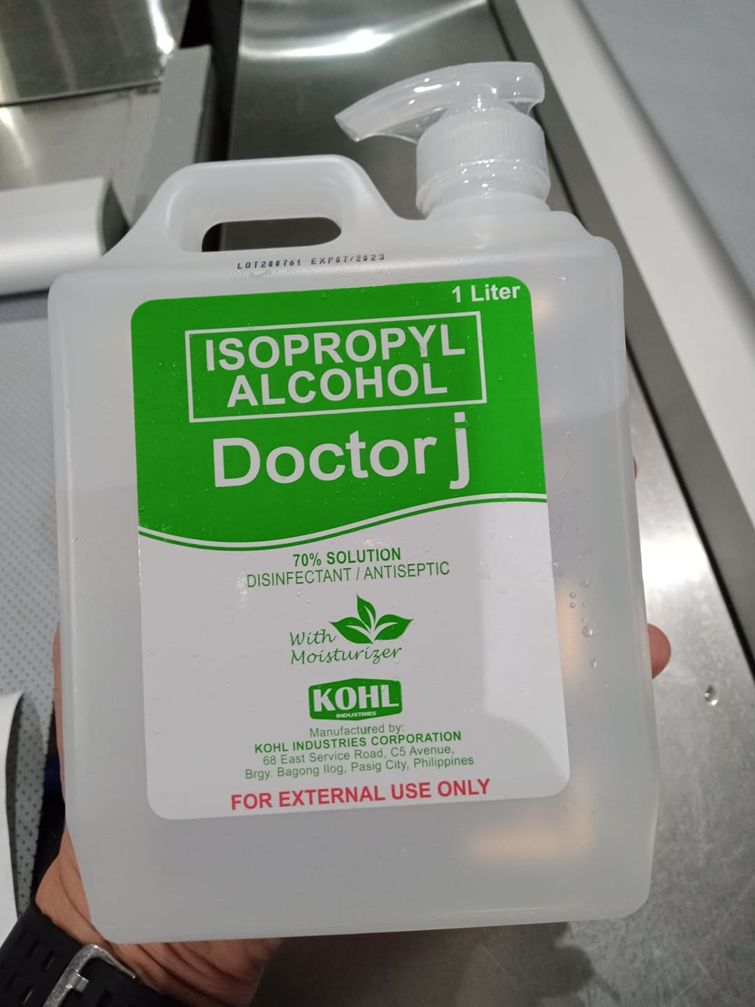 DOCTOR J isopropyl alcohol pump 1liter | Lazada PH