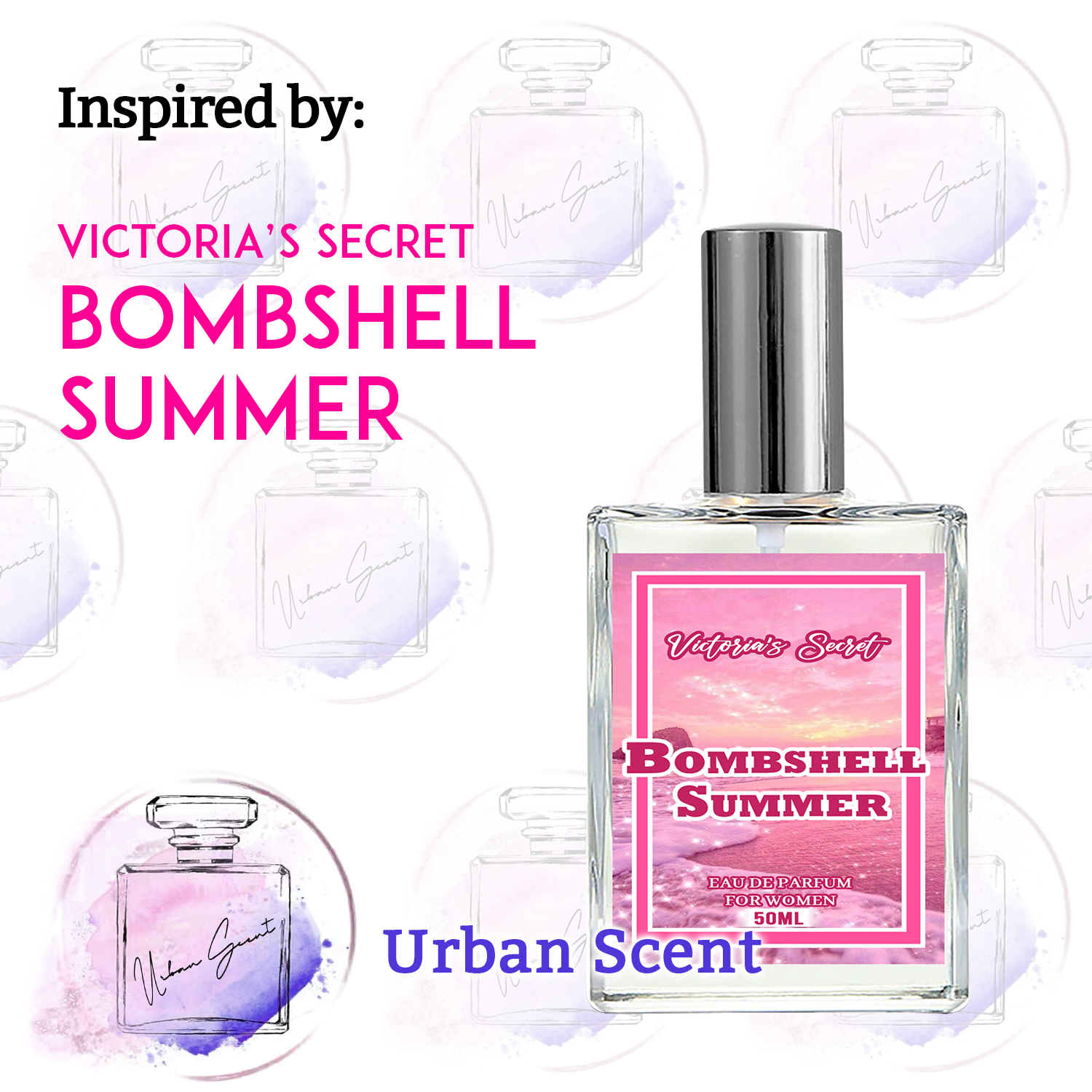 URBAN SCENT Inspired Oil Based Perfume 50ML (SQUARE) VS Bombshell ...
