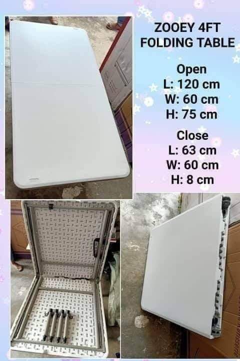 4FT& 6FT FOLDED TABLE ZOOEY | Lazada PH