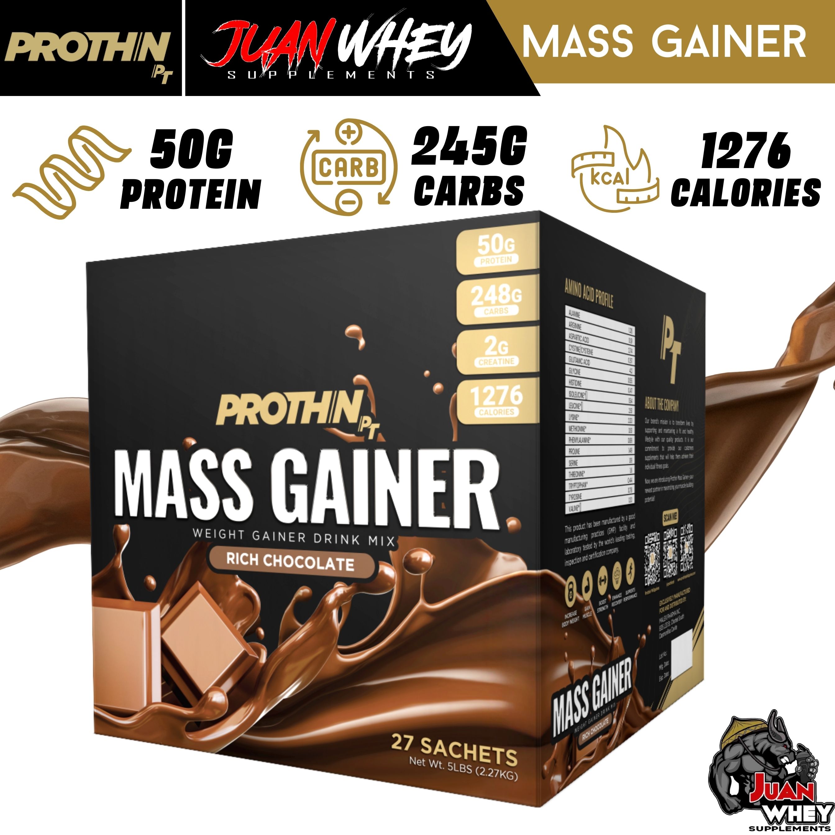 Prothin Mass Gainer - 10 | 15 | 20 | 25 | 30 Sachets only | Lazada PH
