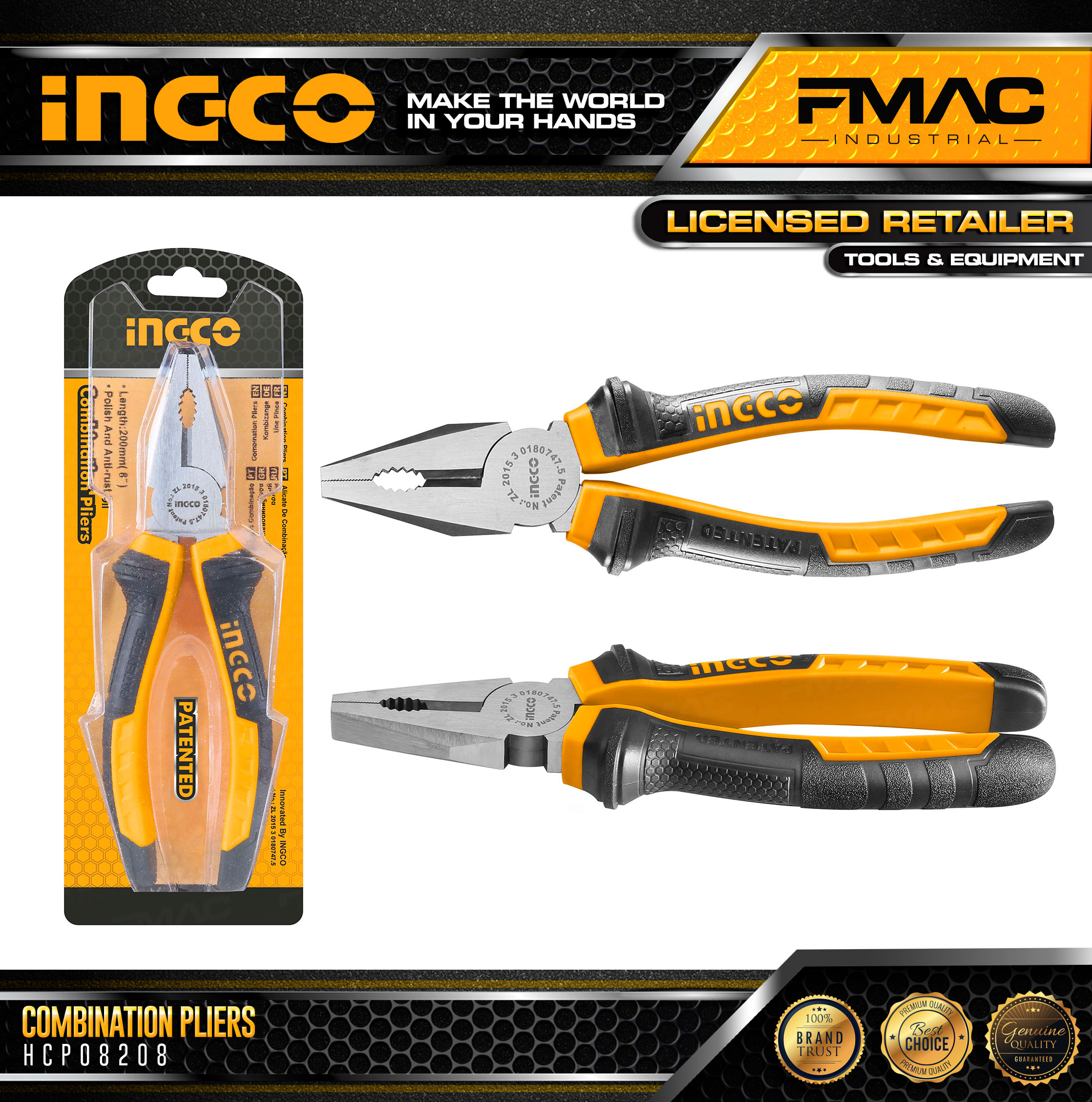 INGCO Combination Pliers HCP08208 | Lazada PH