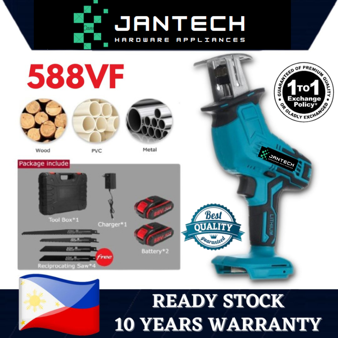 💥6.6 MEGA SALE💥JANTECH Cordless Reciprocating Saw 588V Rechargeable Battery Mini Electric Saw ...