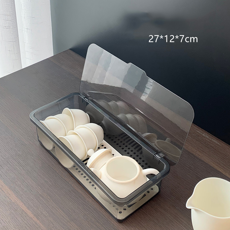 Kitchen Utensils Storage Box Dust-proof Tableware Holder Utensils and ...