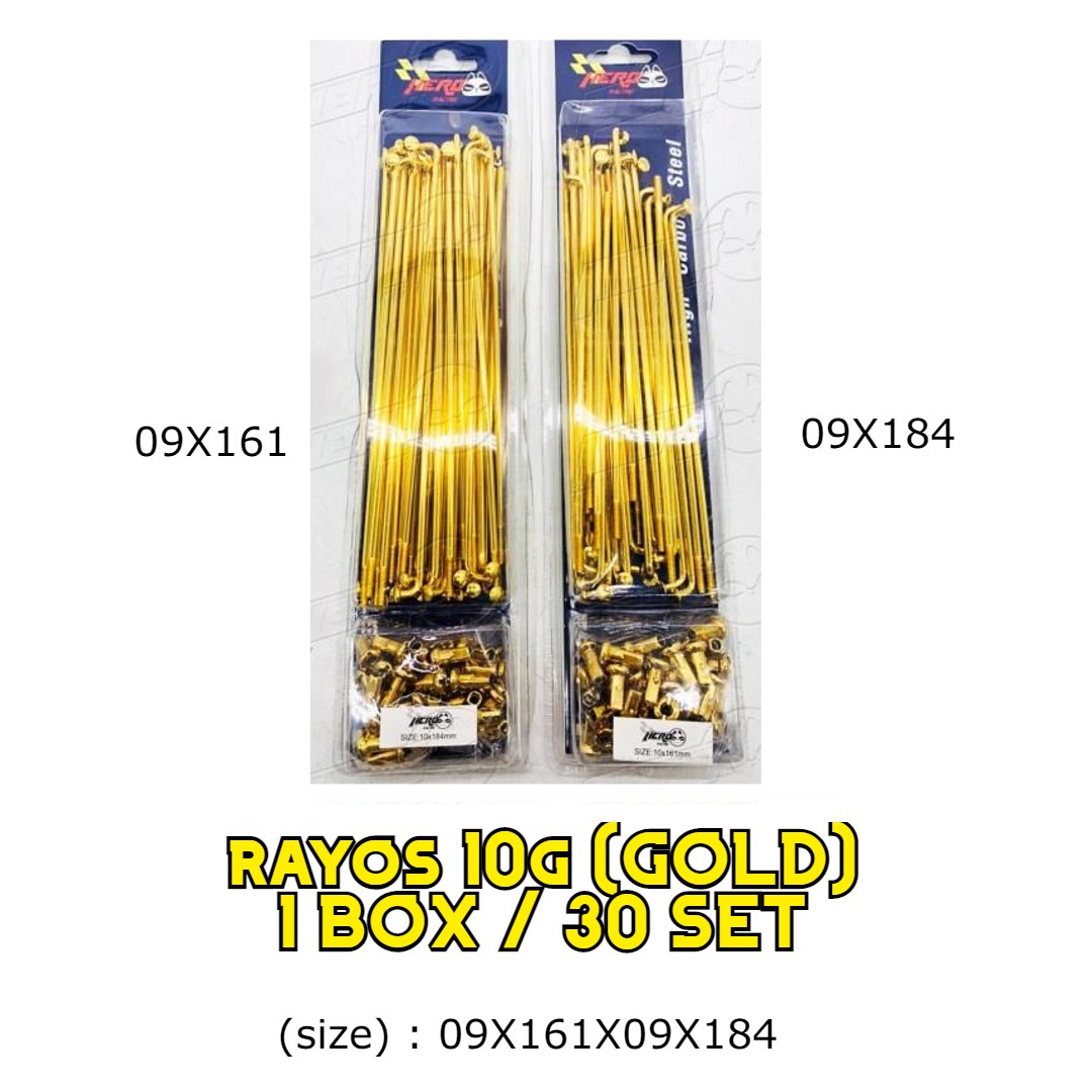 HONDA CLICK 125i ORIGINAL RIM RIOS GOLD 1 BOX 30 PCS SET (9x161) (9x184 ...