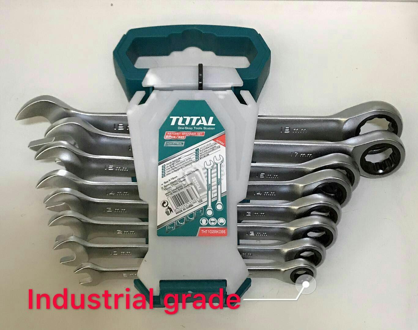 Total 8pcs ratchet spanner set 8-19mm THT102RK086 (industrial supply) | Lazada PH