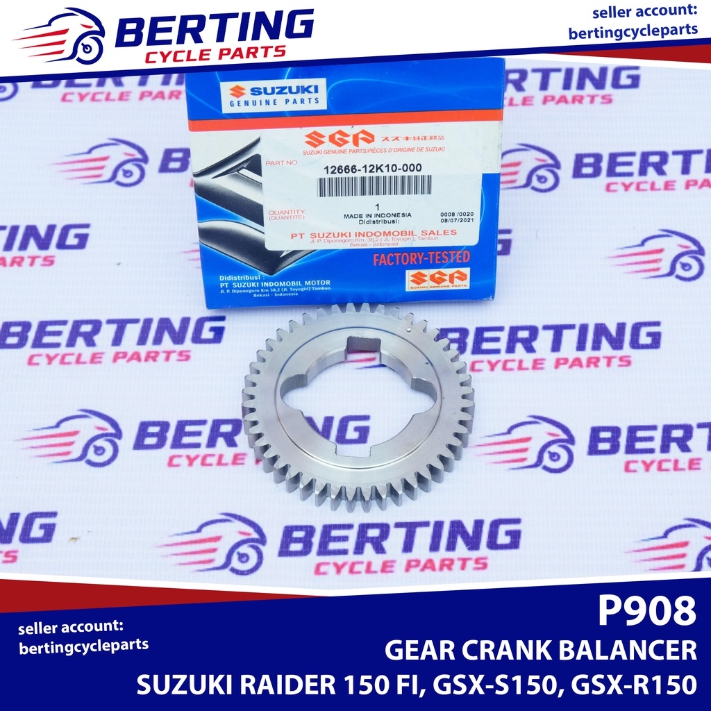 SGP GEAR CRANK BALANCER Suzuki Raider 150 FI GSX-S150 GSX-R150 Genuine ...