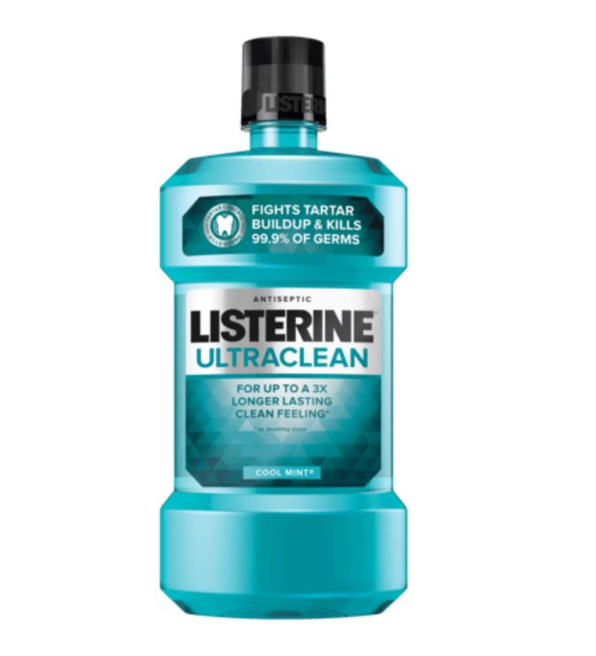 Listerine Ultra Clean Antiseptic Mouthwash, Cool Mint , 1.5 Liter ...
