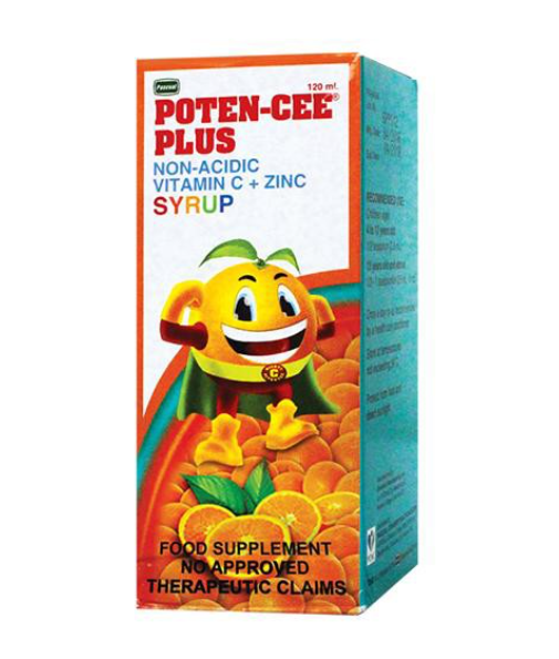 Poten Cee Plus Vitamin C + Zinc Syrup (60mL) Potencee | Immunity ...