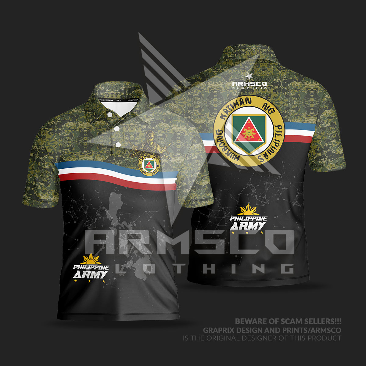 Army V2 Tactical Polo Shirt Full Sublimation | Lazada PH