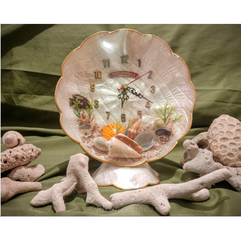 Desk Clock Capiz with stand | Lazada PH