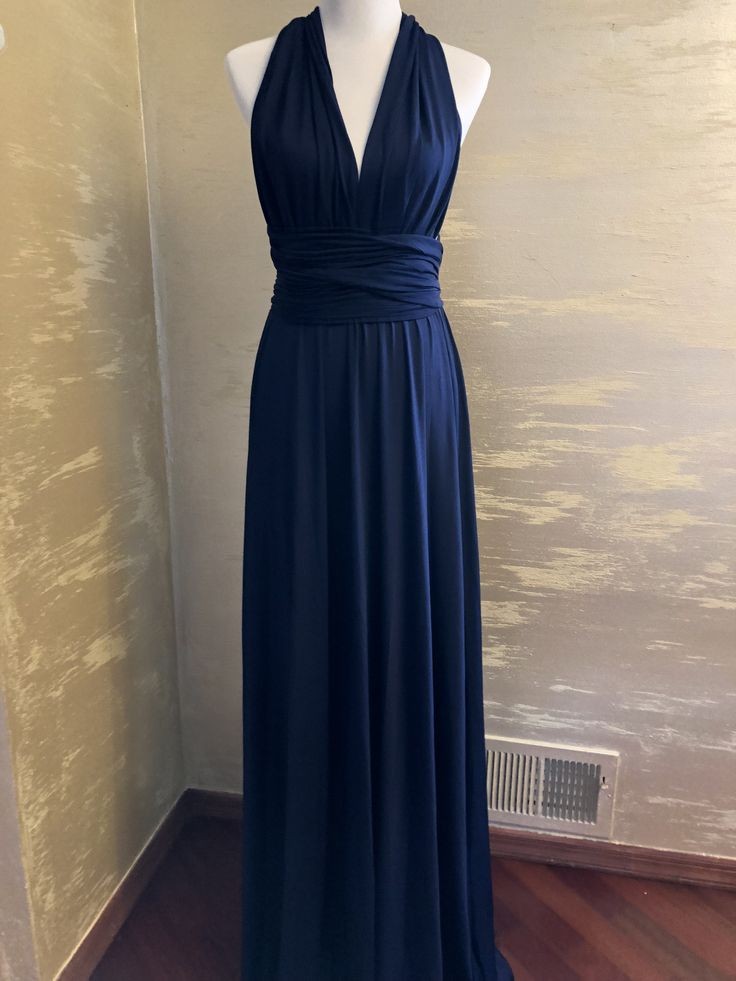 NAVY BLUE INFINITY BRIDESMAID ENTOURAGE PRENUP PARTY CIVIL WEDDING ...
