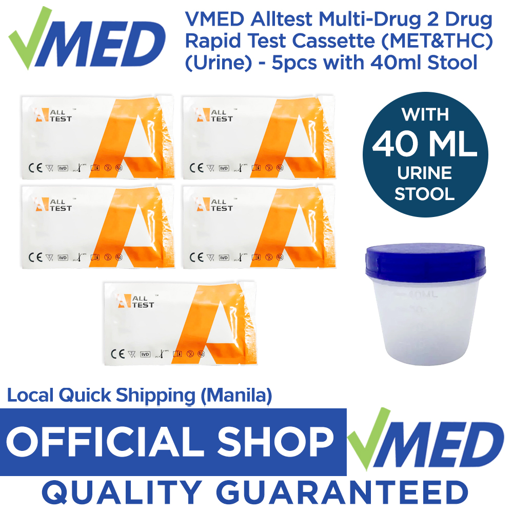 VMED Alltest Multi-Drugs 2 Drugs Rapid Test Cassette (MET&THC) Urine ...