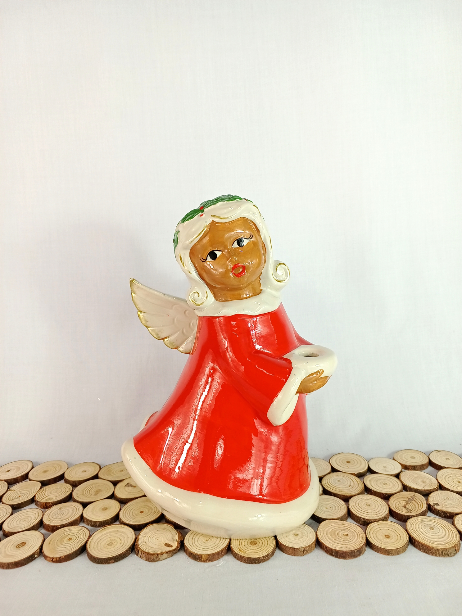 Decorative Ceramic Christmas Angel Ornament Figurine Display - Home ...
