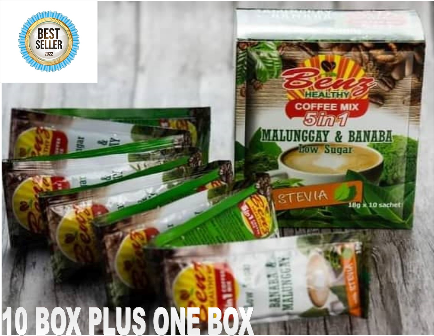 Benz Healthy Cofffe Mix 5 in 1 Banaba/Malunggay with STEVIA(10box plus ...